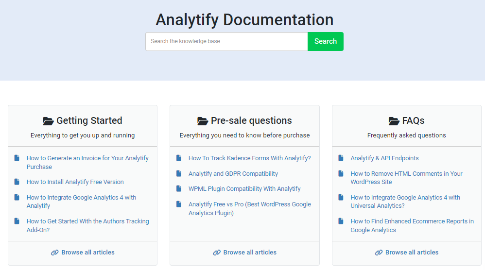 Analytify Documentation - Guide To Mastering Site Analytics