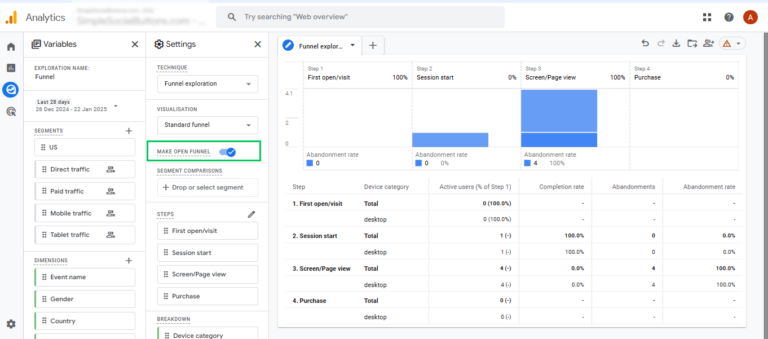 Open Funnel Vs Closed Funnel In Google Analytics 4